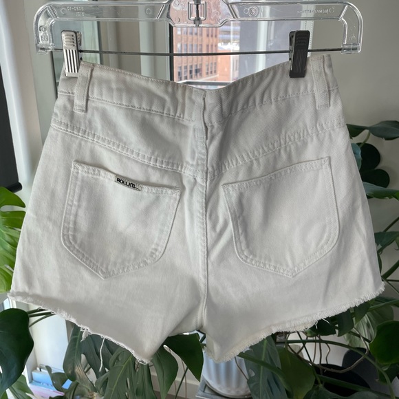 ROLLA'S | Shorts | Revolve Rollas High Rise Cut Off Jean Shorts White ...